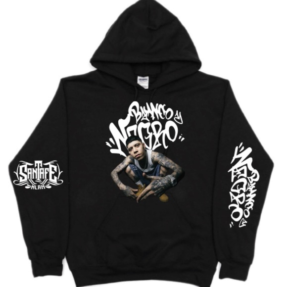 Sweaters | Santa Fe Klan Blanco Y Negro Tour Pullover Hoodie New 224 ...